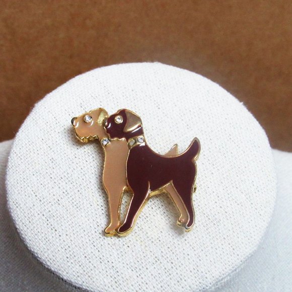 Jewelry | Vintage Irish Terrier Enamel Dog Pin Brooch Gold Tone 2 Dogs ...